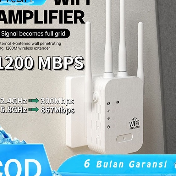 Jual KI3 Penguat Sinyal WIFI 3M Wireless Wifi Range Extender 5G Dual Band 4 Antena Jaringan ...