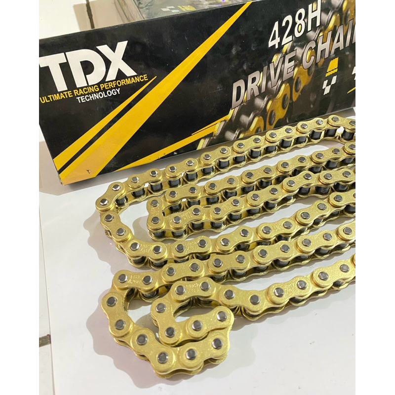 Jual COD RANTAI RODA GOLD 428H 104L 110L/112L/ 120L/128L/140L RANTE RODA MOTOR EMAS 428H ...