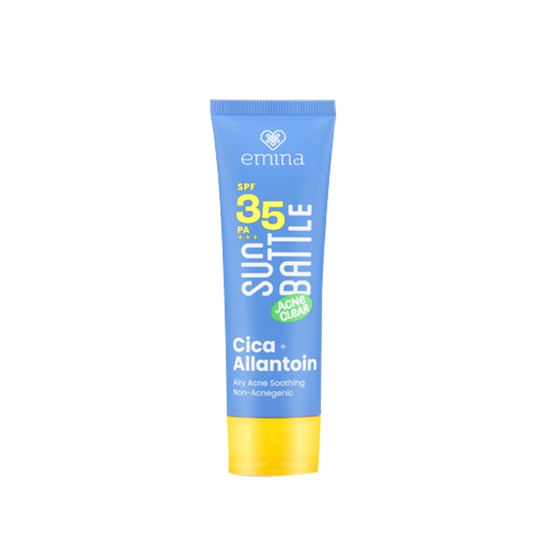 Jual Emina Sun Battle SPF 35 PA +++ Acne Clear Cica + Allantoin Airy Acne Soothing 50 ml ...