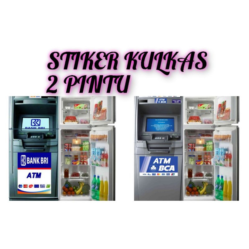Jual STIKER KULKAS 2 PINTU MOTIF ATM | Shopee Indonesia