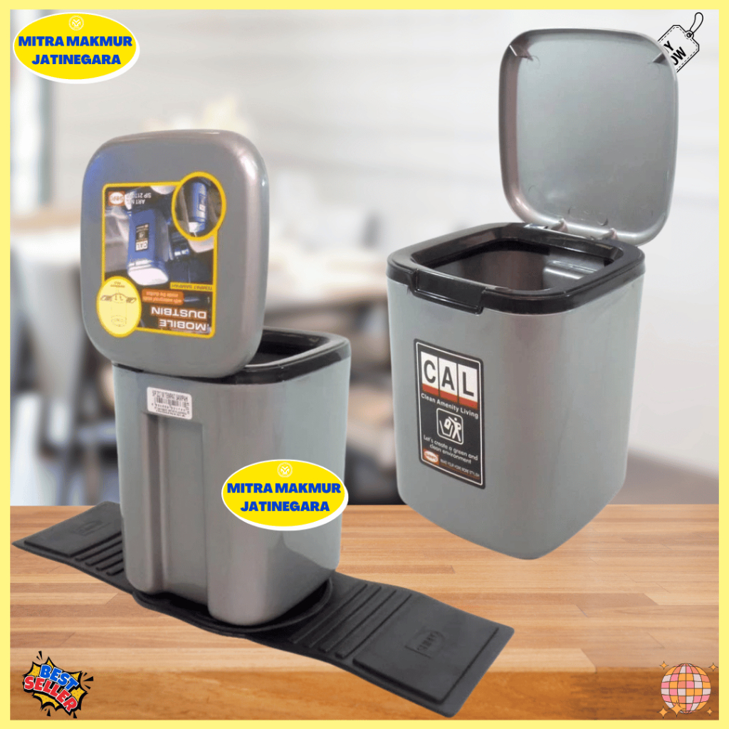Jual SHINPO Tempat Sampah Plastik Portable 2 L Bonus Alas Karet SG Speed Mobile Dustbin SPO-SIP ...