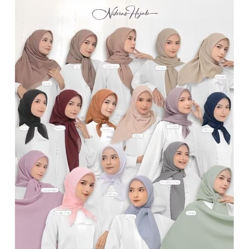 Jual NIBRAS HIJAB SQUARE / NIBRAS HIJAB VOAL / NAMIA SQUARE | Shopee ...