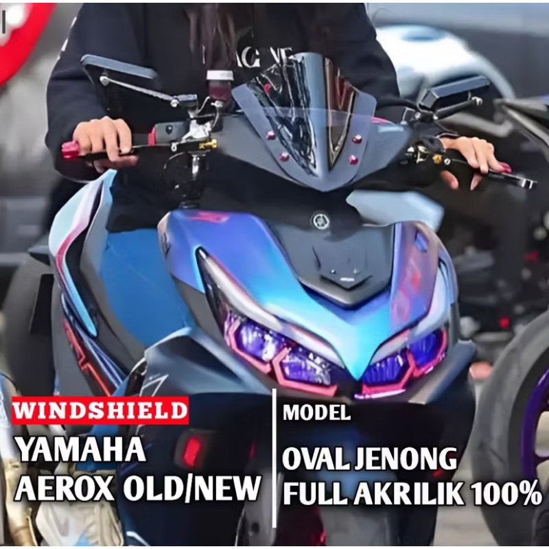Jual VISOR WINDSHIELD AEROX OLD/NEW VISOR AEROX STANDAR MODEL OVAL ...