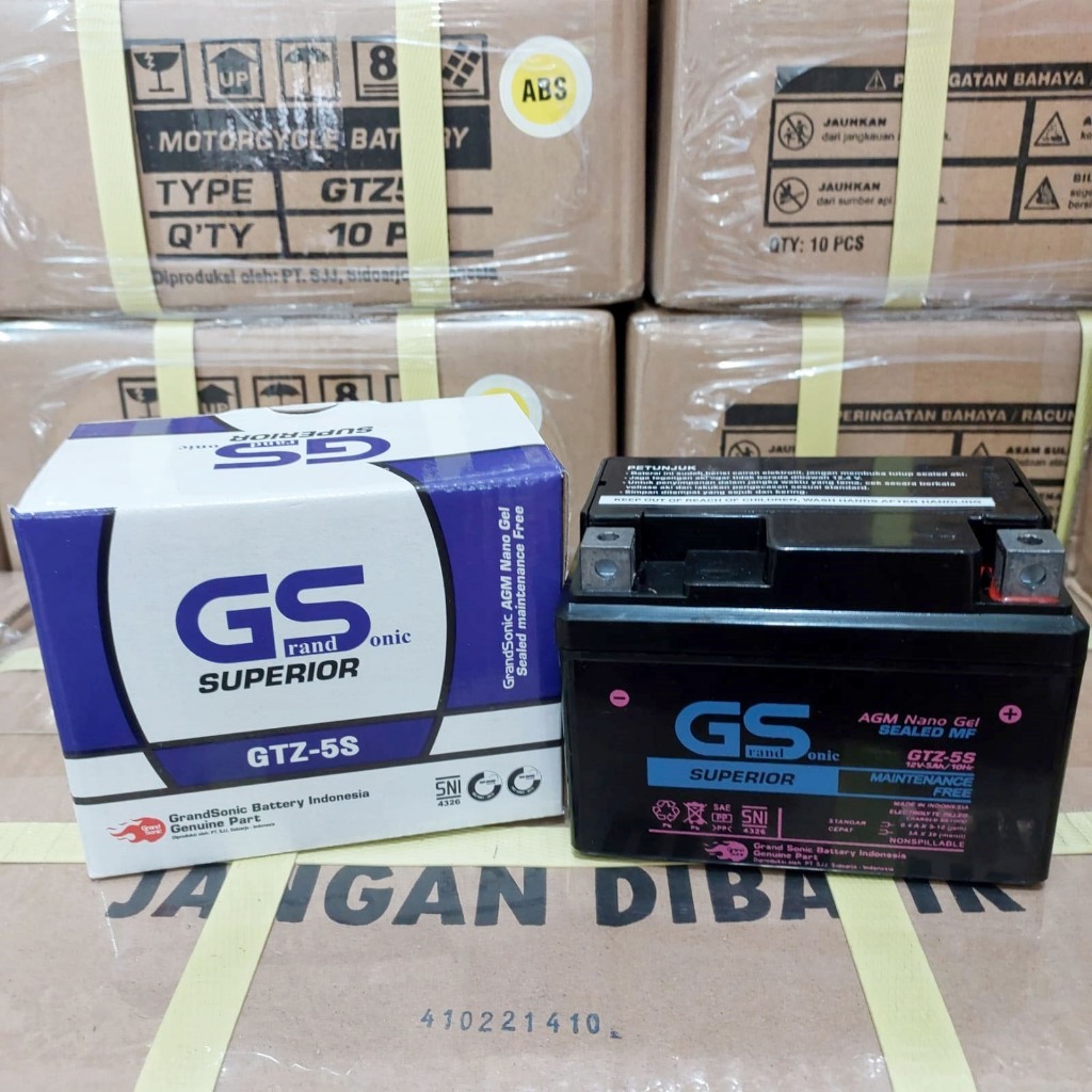Jual Aki Motor BeAT FI CW, BeAT Karbu, Vario 110, Supra X 125, Scoopy, Spacy, Vixon GS GTZ5S MF ...