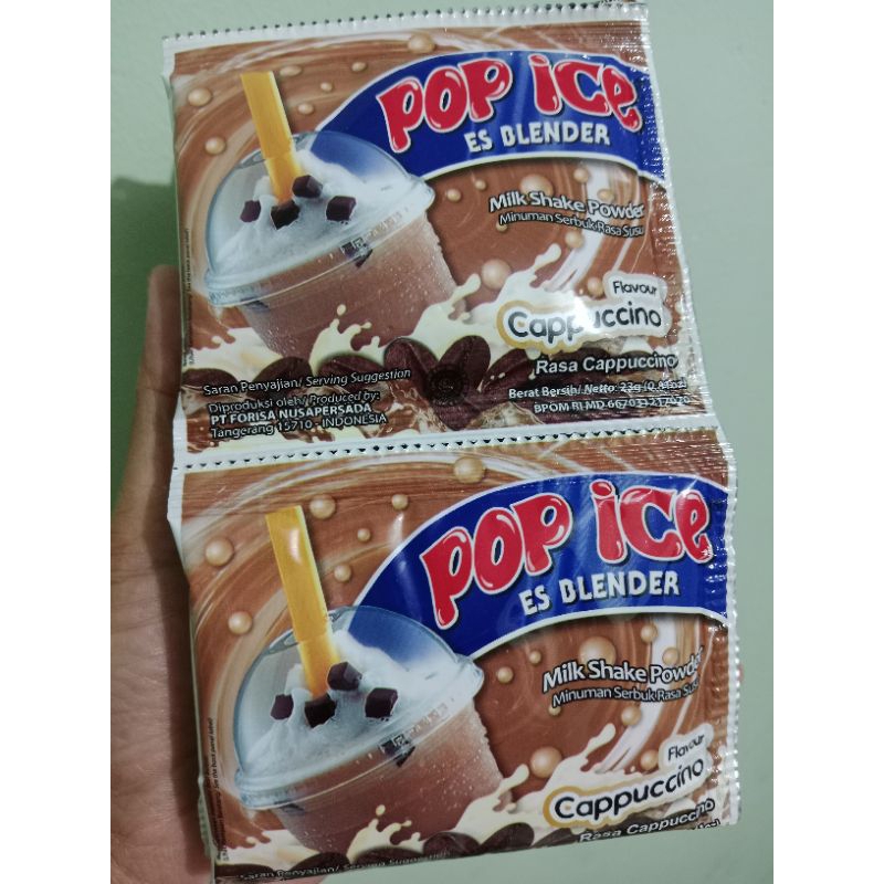 Jual Pop Ice Es Blender Renceng isi 10 sachet Rasa Cappucino | Shopee ...
