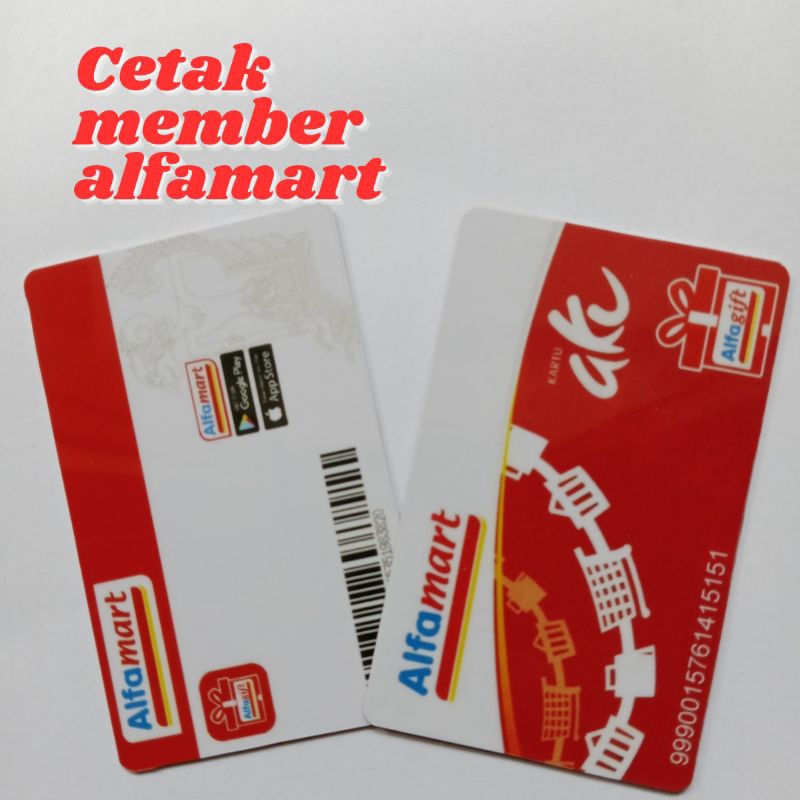 Jual CETAK KARTU MEMBER ALFA BAHAN PVC SEHARI LANGSUNG JADI | Shopee ...