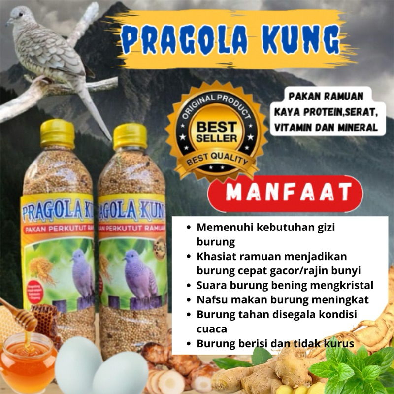 Jual PAKAN PERKUTUT DOSTING SUPER GACOR PRAGOLA KUNG 600 ML| PAKAN ...