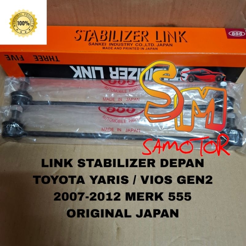 Jual Link stabilizer depan 1set Toyota Yaris Vios gen2 2007-2012 merk ...