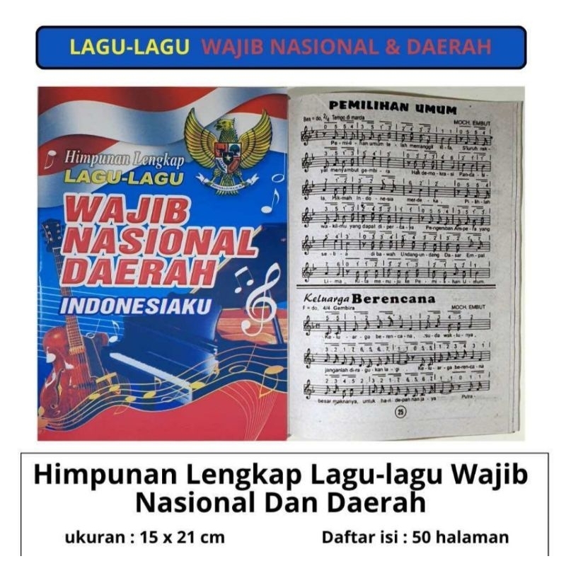 Jual Buku Kumpulan Lagu Wajib Nasional Dan Daerah Penerbit Bintang Indonesia | Shopee Indonesia