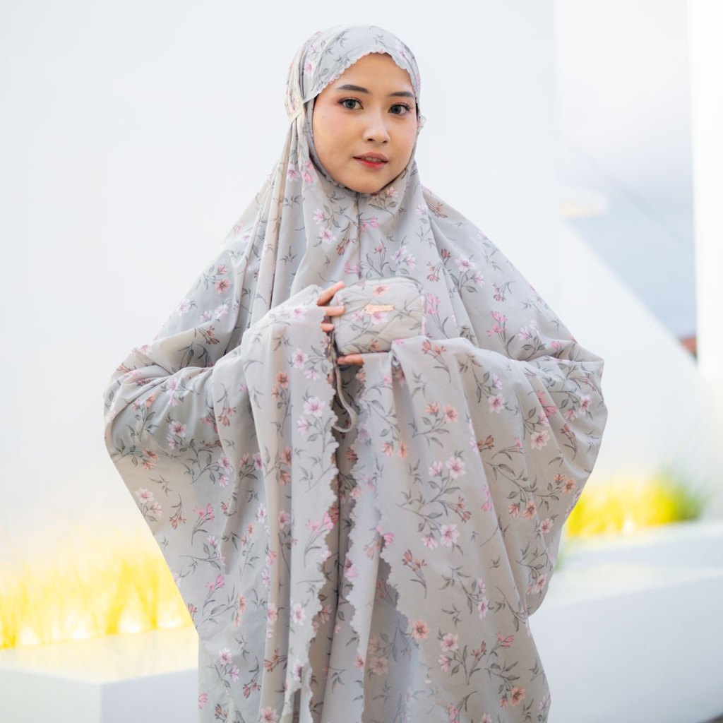 Jual Mukena Travel Parasut dengan Pouch & Resleting Finishing Lasercut ...