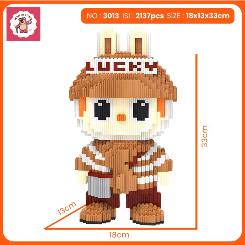 Jual Nano Blocks Medium Labubu Series 3D Model, Mainan Blok Susun ...