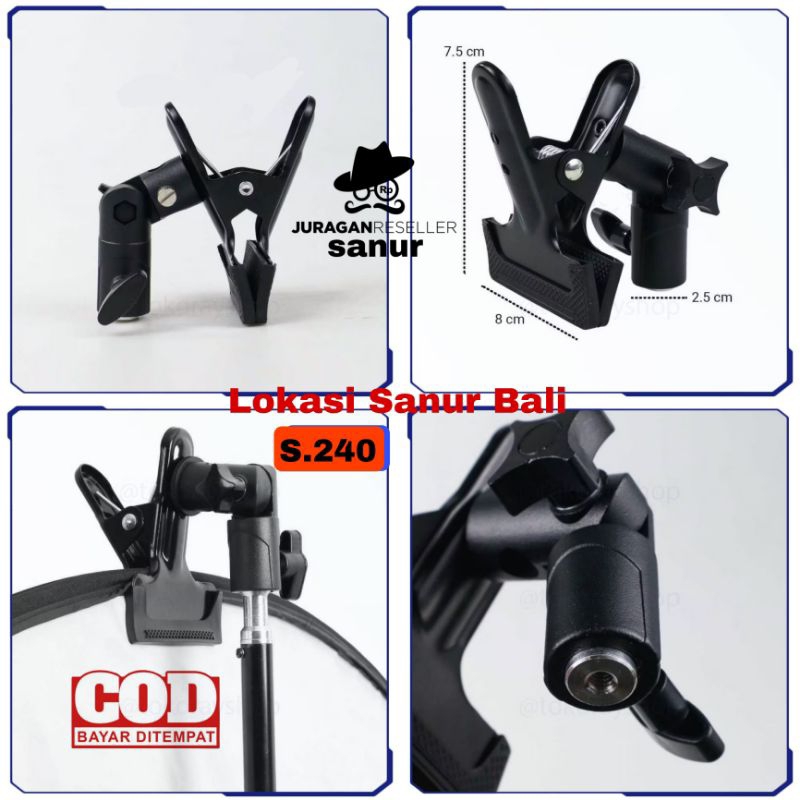 Jual Holder bracket clamp klip menjepit reflektor atau pun kain ...