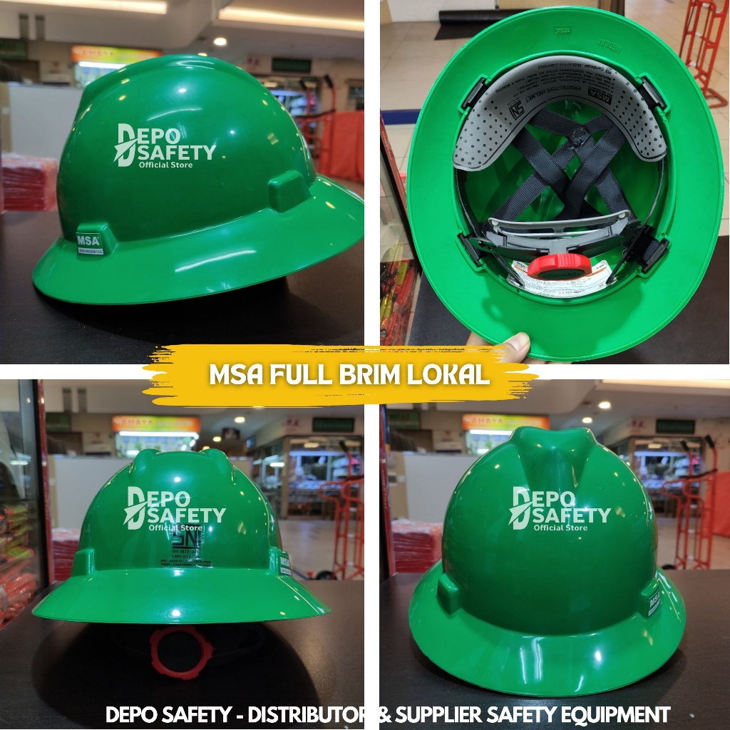 Jual HELM SAFETY PROYEK MSA FULL BRIM FASTRACK HIJAU LOKAL - SAFETY HELMET MSA FULL BRIM V-GARD ...
