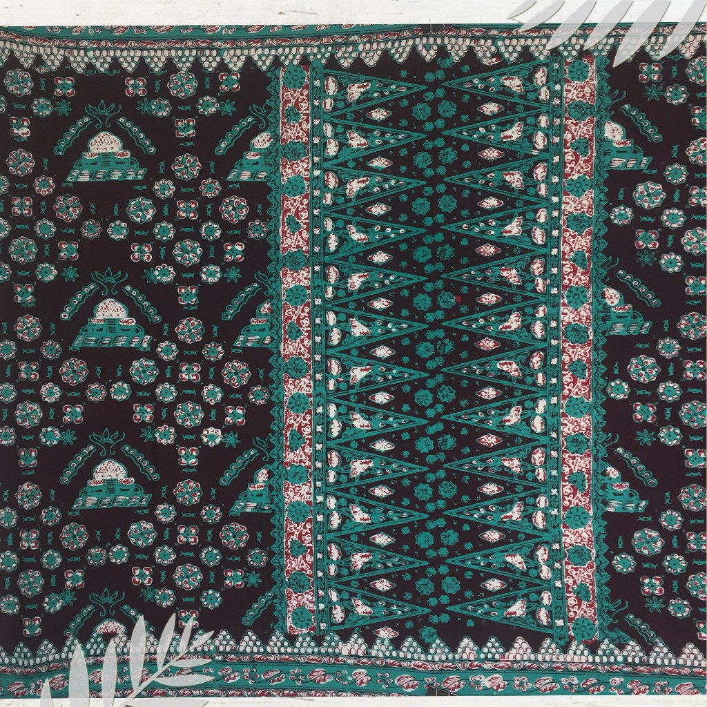Jual Batik jambi motif tampuk manggis kombinasi candi hijau | kain saja ...