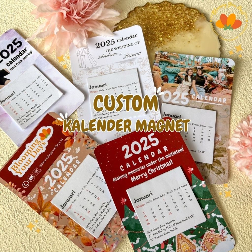Jual Kalender Tempel Magnet Custom Souvenir Pernikahan Unik Souvenir ...