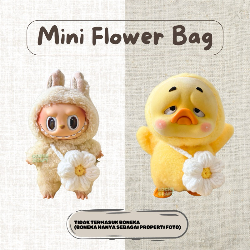 Jual Tas Rajut Labubu Motif Bunga | Mini Flower Bag | Tas Labubu | Tas ...