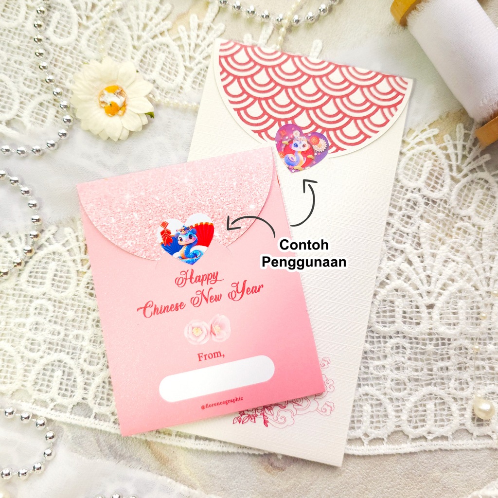 Jual Stiker klip angpao seal untuk envelope hongpao sticker love DRAGON ...
