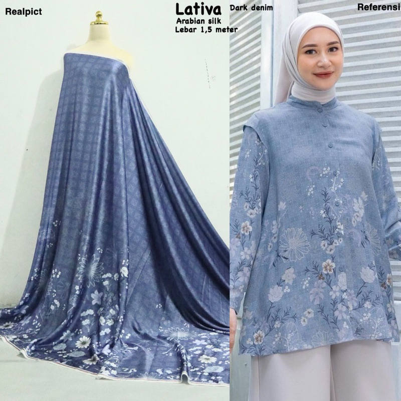 Jual TERBARU BAHAN ARABIAN SILK MOTIF LATIVA | KAIN METERAN | KAIN SARIMBIT | Shopee Indonesia