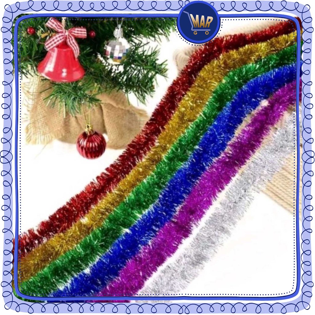 Jual Slinger Salju Rumbai Hiasan Tinsel Dekorasi Pesta Pohon Natal ...