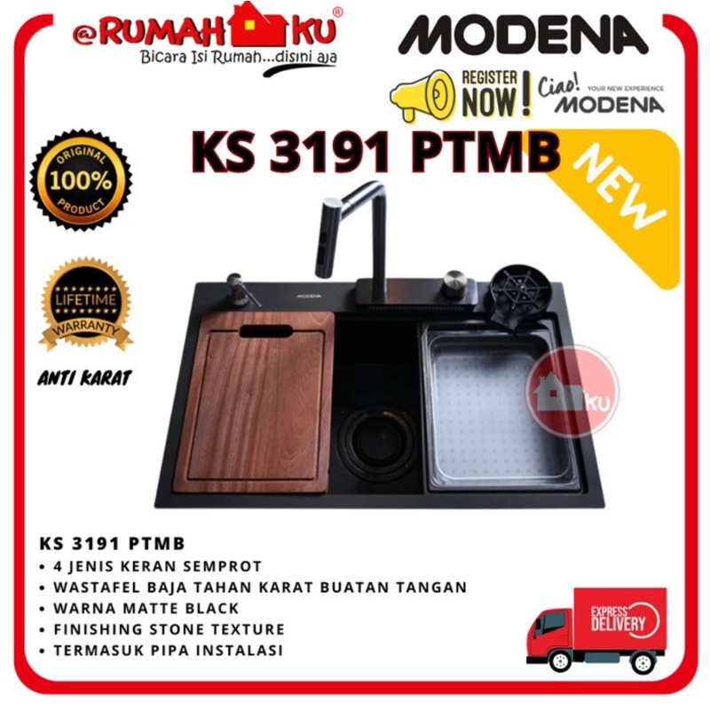 Jual Modena sink Ks 3191 PTMB Multifungsi dengan Keran | Shopee Indonesia