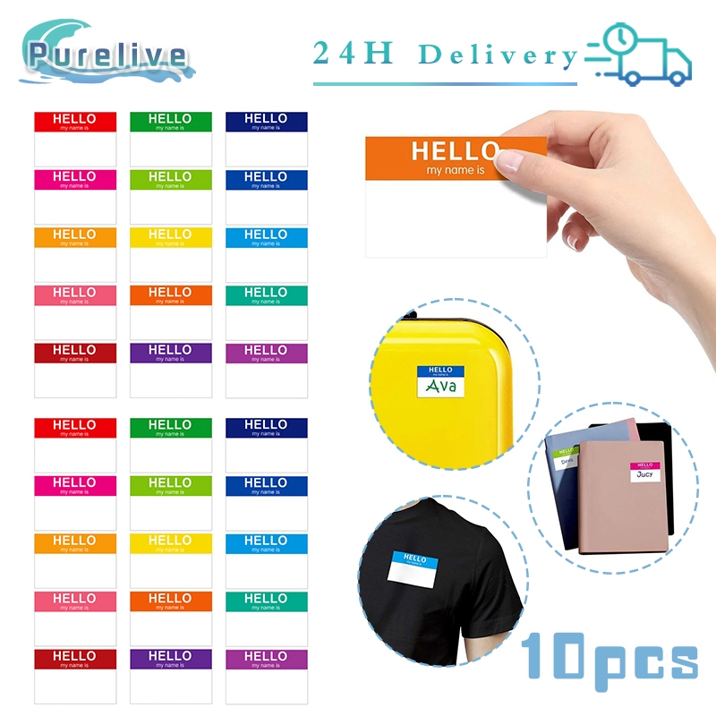 Jual 150pcs Sticker Hello My Name is Sticker Name Tag Labels Stiker ...