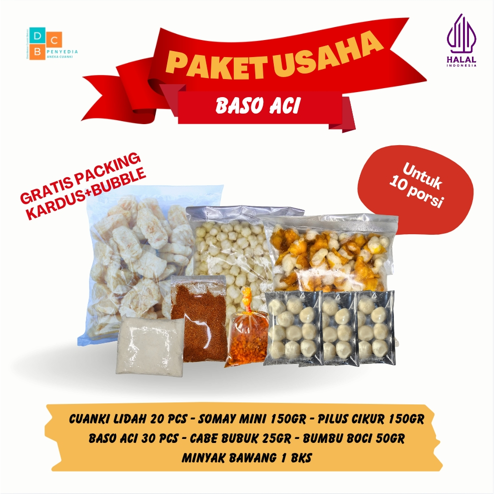 Jual Paket Usaha Baso Aci 10 Porsi Lengkap Dengan Bumbu Gratis Kardus ...
