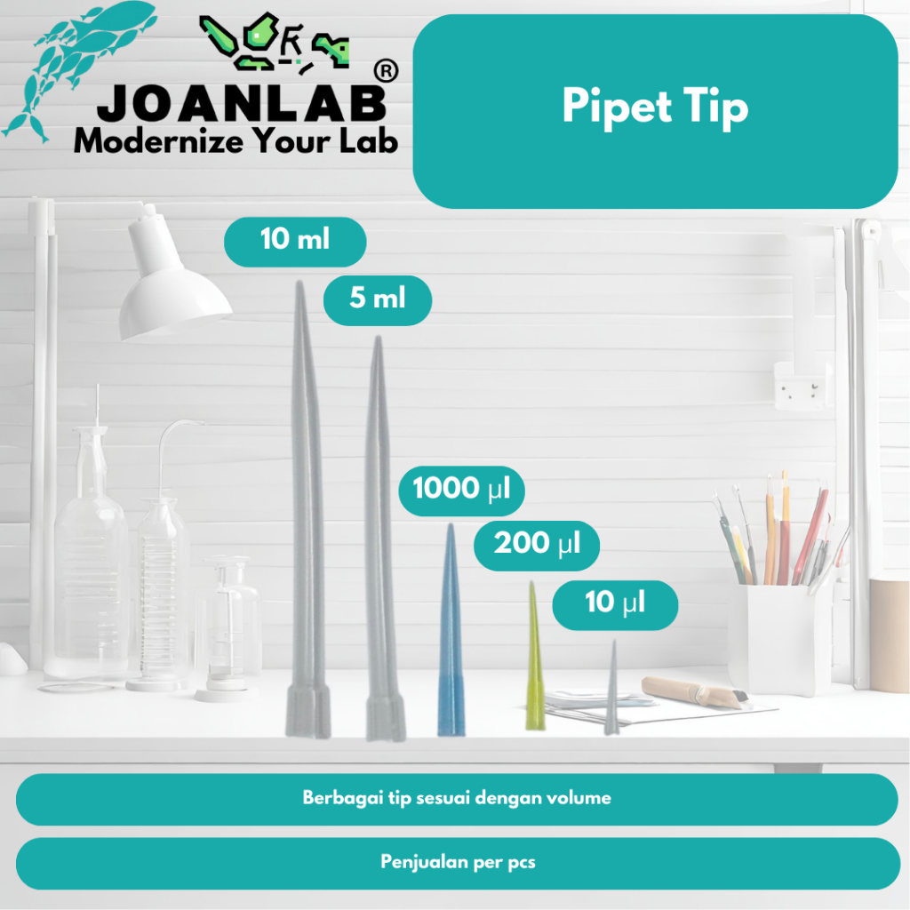 Jual JOANLAB Ujung Pipet Tip Pipette Sparepart Cadangan 10/200/1000 ...