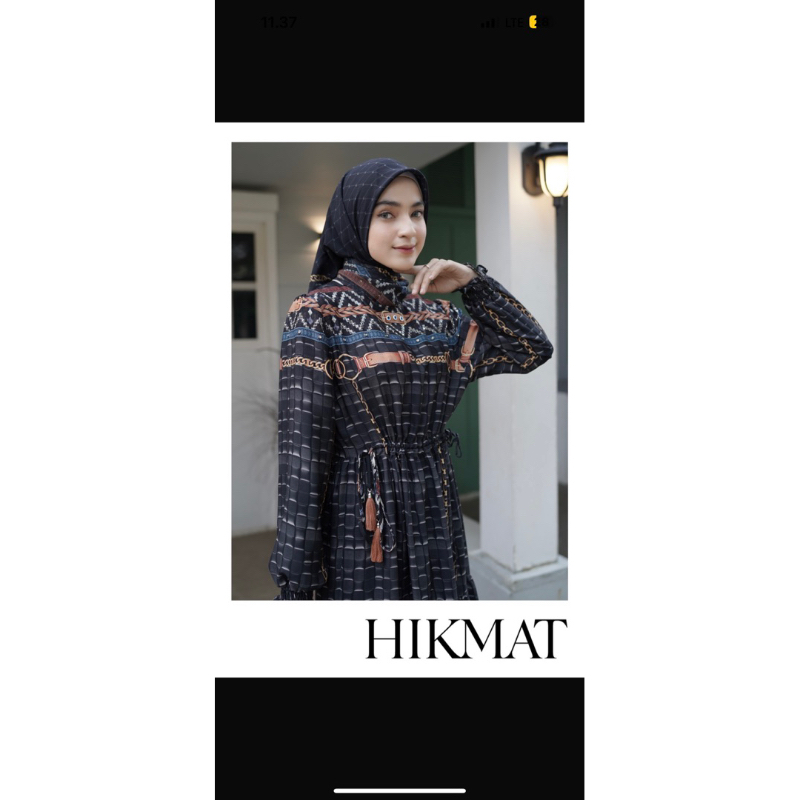 Jual Preloved dress Hikmat Fashion Dress D2099-02 Blue | Shopee Indonesia