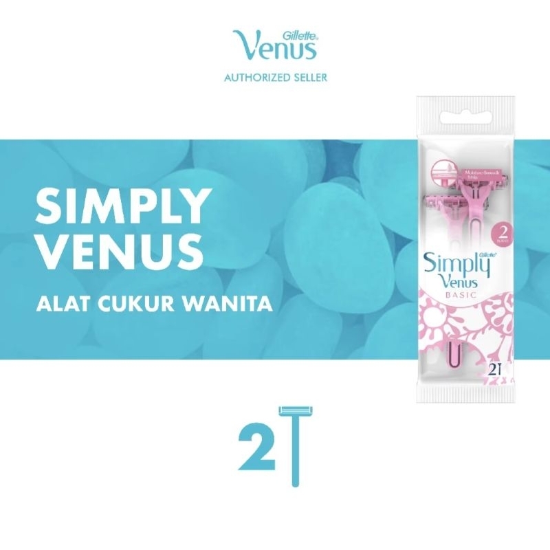 Jual Gillette simply 2 venus basic isi 2 isi 5 pisau 2's 5's cukur ...