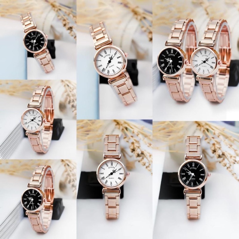 Jual WBS Jam Tangan Wanita Analog Quartz Casual Fashion Strap Rantai Stainless Steel Couple Pria ...