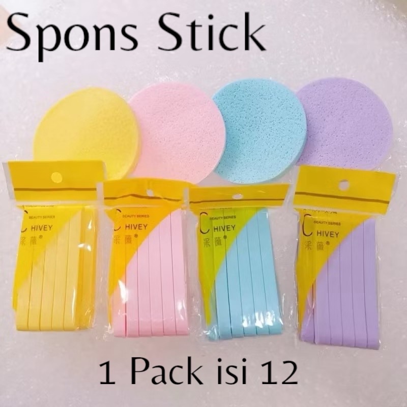 Jual Make Up Spons 12 Batang Stik Kentang Sponge Facial Stick Isi 12pcs ...