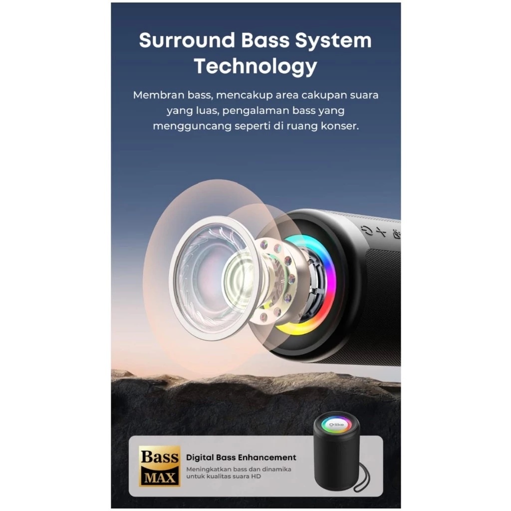 Jual Olike SF9 Speaker Bluetooth Mini RGB Light Wireless Musik Box ...