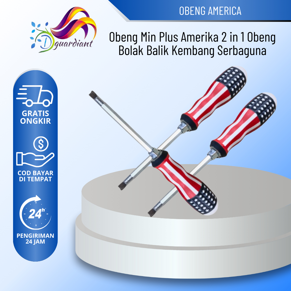 Jual Obeng Min Plus Amerika 2 in 1 Obeng Bolak Balik Kembang Serbaguna ...