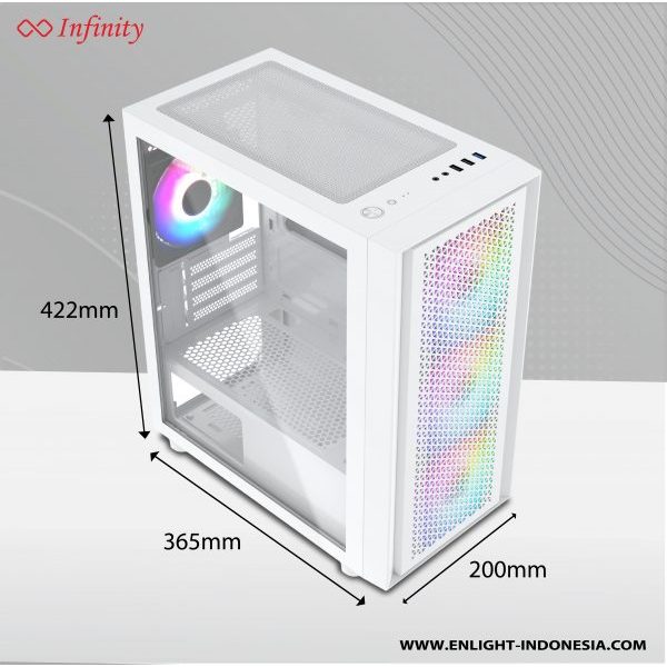 Jual Infinity Horus V2 White dan Black | Casing PC Micro ATX | CPU PC ...