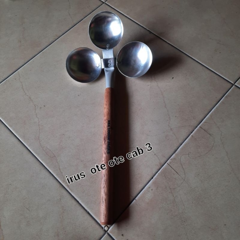 Jual Irus ote-ote cab 3 alumunium gagang kayu | Shopee Indonesia