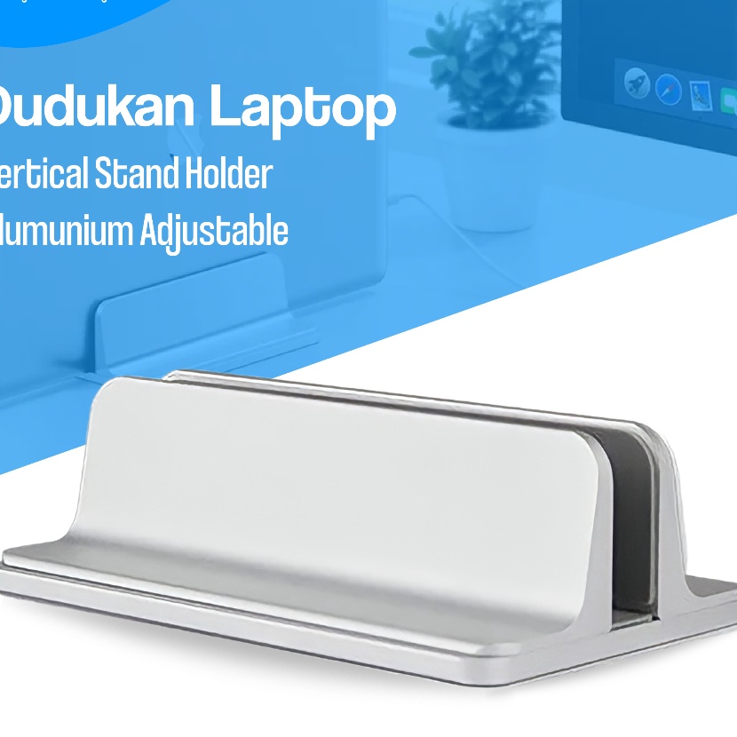 Jual Murah Dudukan Laptop Vertikal Stand Laptop Alumum Stand Laptop ...