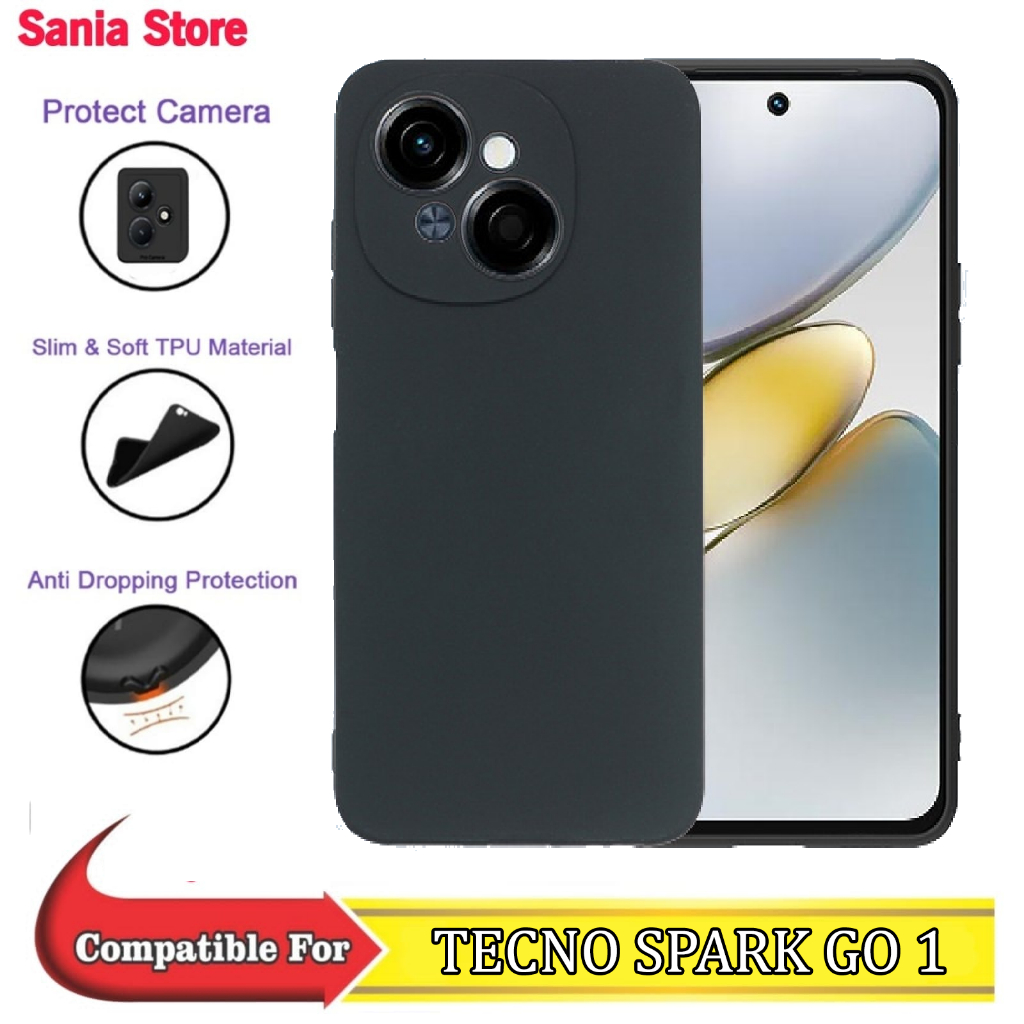 Jual Casing TECNO SPARK GO 1 Softcase Hitam Slim Matte Protect Camera ...