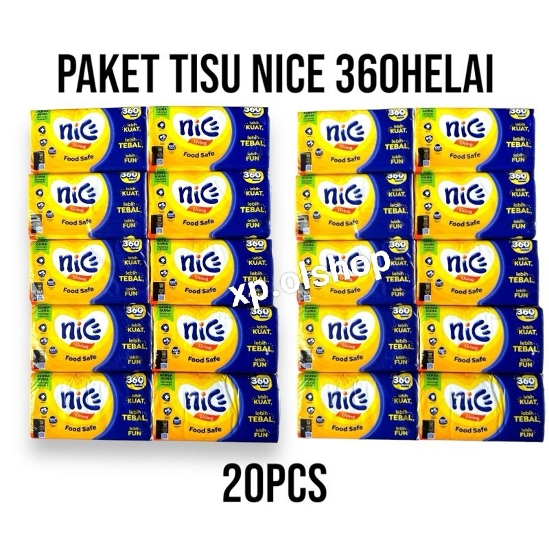 Jual | 20PACK | TISU TISSUE WAJAH NICE | CLEAN PLUS FACIAL SOFT PACK ...
