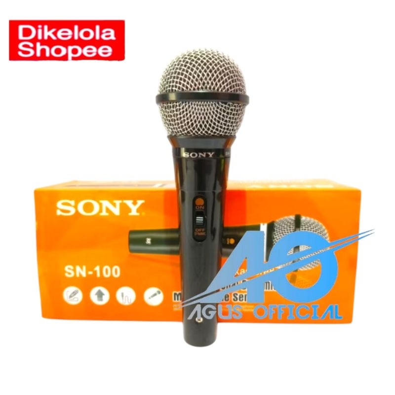 Jual MIC KARAOKE SONY SN100 /// MIC KABEL /// MIC SONY mic s.ony m 100 ...