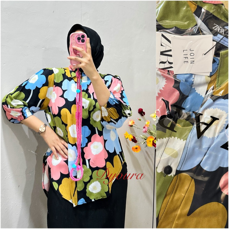 Jual kemeja Humaira tangan balon | Shopee Indonesia