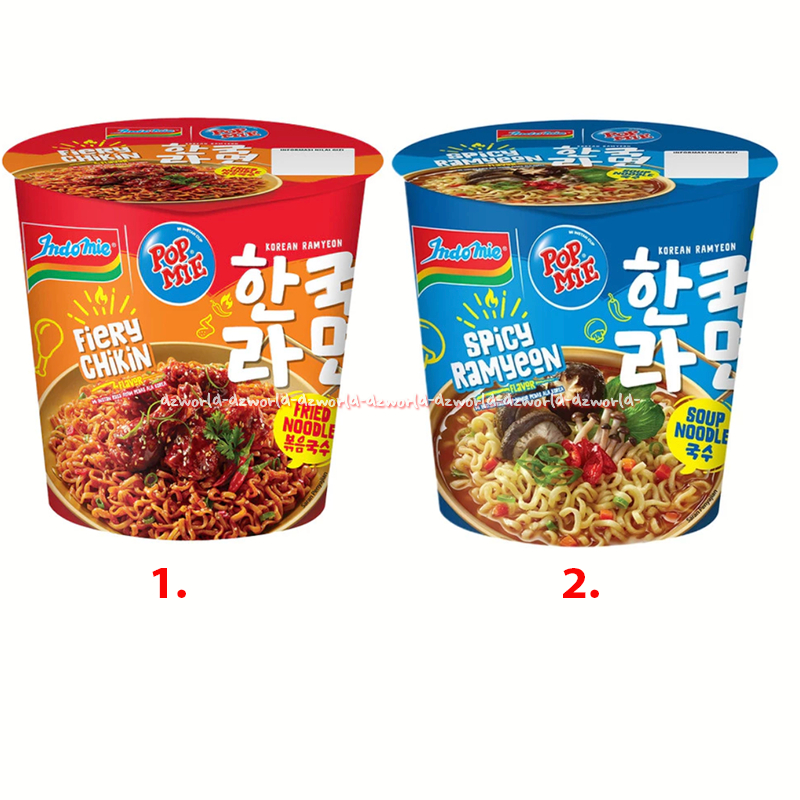 Jual Indomie Pop Mie 74gr Fried Noodle Fiery Chickin Soup Noodle Spicy Ramyeon Mie Instan Goreng ...