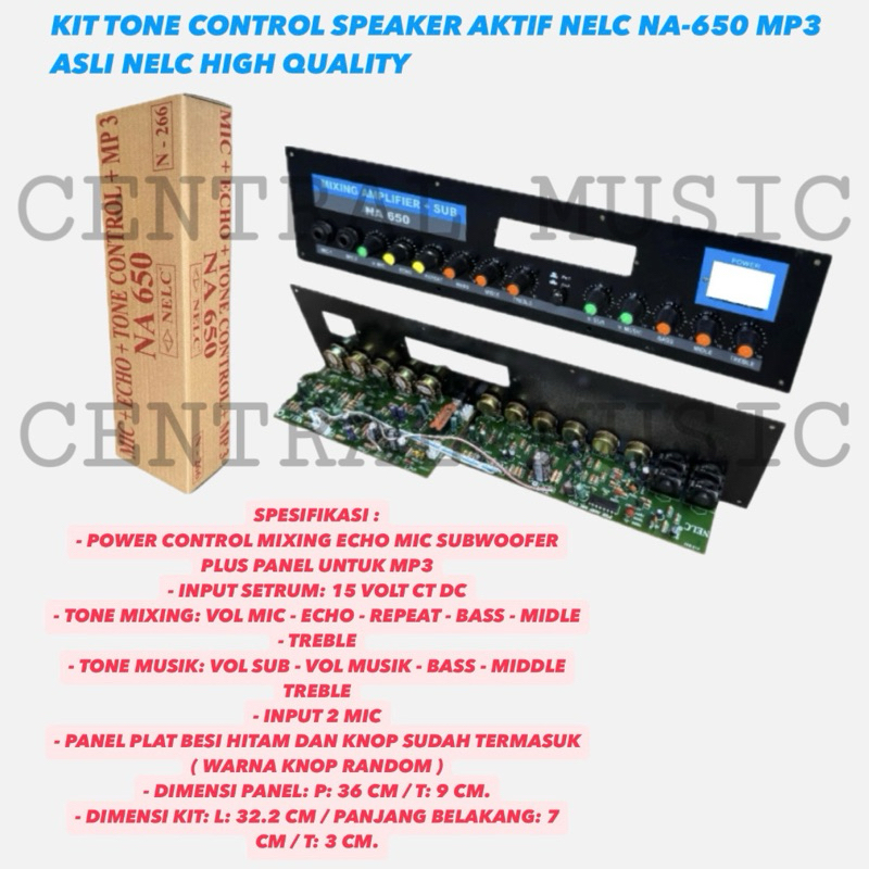 Jual KIT TONE CONTROL SPEAKER AKTIF NELC NA-650 MP3 ASLI NELC HIGH QUALITY | Shopee Indonesia