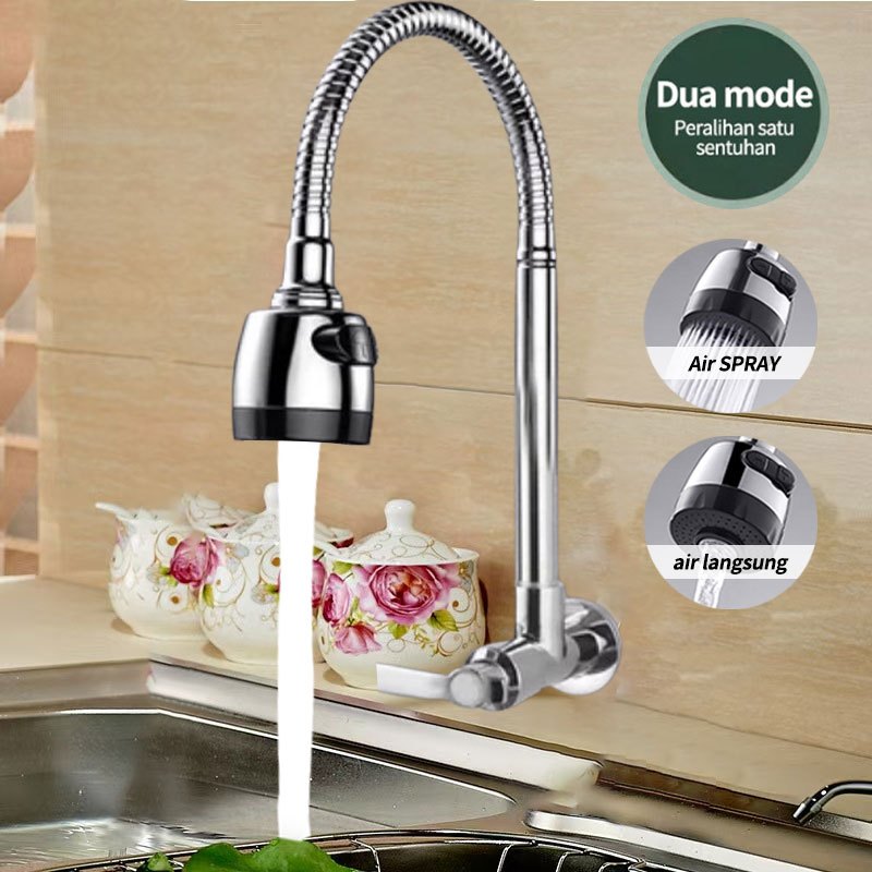 Jual Kran Air Angsa Fleksibel 2 Mode Kran Angsa Piring Minimalis ...