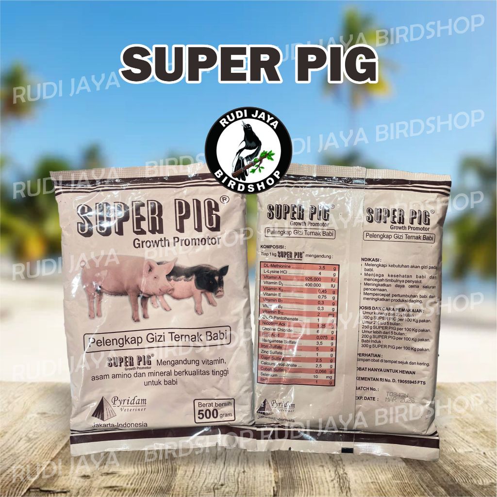 Jual SUPER PIG 500 GRAM PREMIX VITAMIN ASAM AMINO MINERAL LENGKAP PAKAN ...