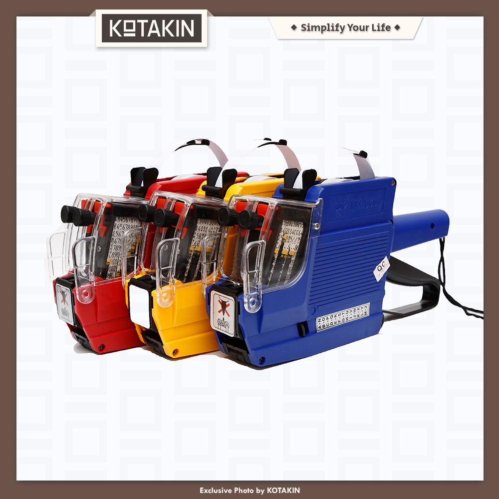 Jual KOTAKIN Alat Label Harga 1 2 Baris 10 Digit Mesin Cetak Stiker ...
