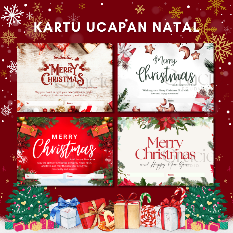 Jual Kartu ucapan natal merry christmas greeting card ready stock ...