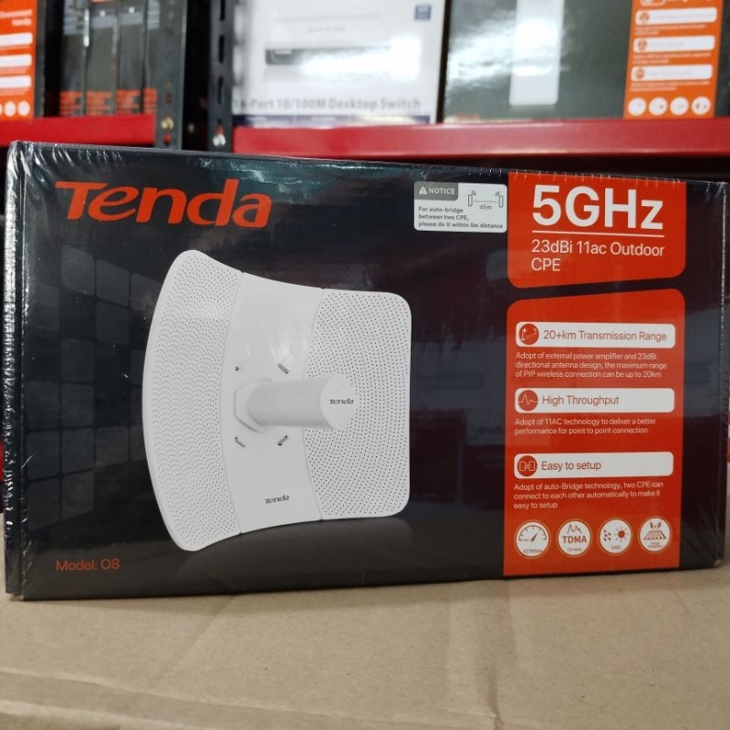 Jual Tenda O8 20KM 5GHz 23dBi 11ac Outdoor CPE Access Point Wireless ...