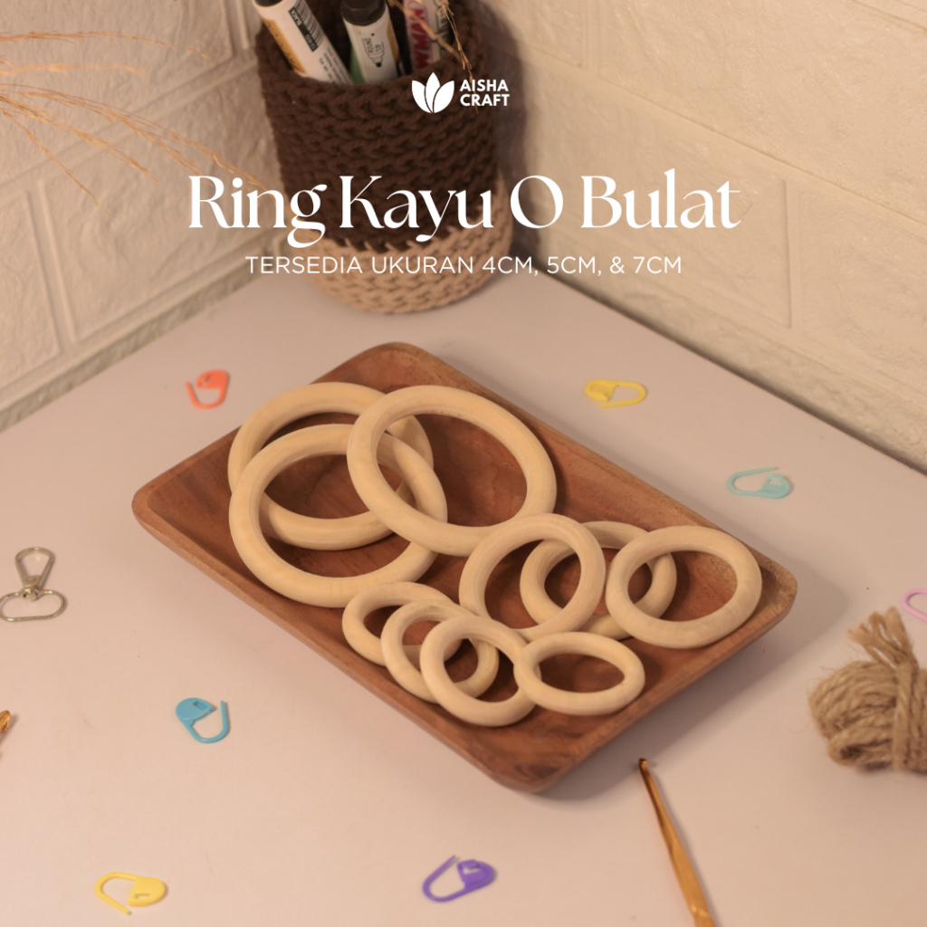 Jual Ring Kayu O Bulat Tanpa Sambungan Non Vernis Diameter Luar 4CM ...