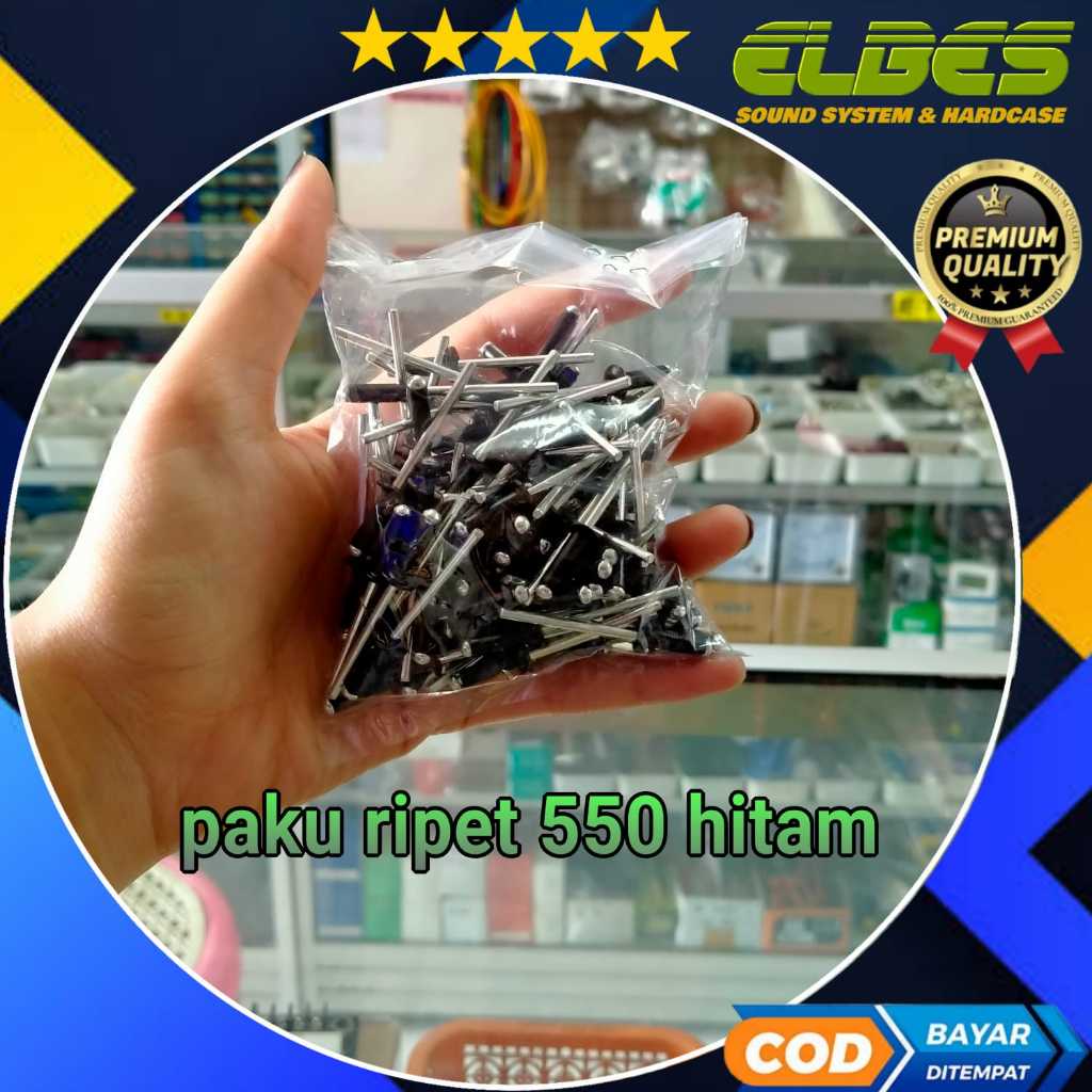 Jual Paku rifet hitam 550 pack isi 100 paku ripet rivet paku klem paku ...