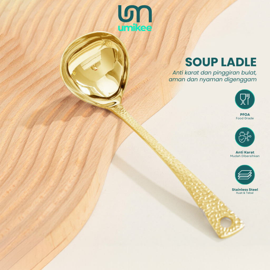 Jual UMIKEE Centong Sayur 7cm Stainless Soup Ladle Strainer Sup Sendok ...